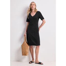 Street One Damen Jerseykleidschwarz, Gr. 34, unifarben, Jersey, 70% Viskose, 25% Polyester, 5% Elasthan, Kleider, aus Viskose