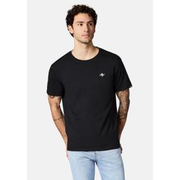 Ragwear Herren T-Shirt "Samms D Gots YOUMODO"schwarz, Basic, Gr. 4XL, Material: 100% Baumwolle, Shirts, Kurz&auml;rmliges Shirt mit Fu&szlig;ball-Stickerei