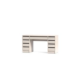 Livetastic Schreibtisch, Kaschmir, Holzwerkstoff, 9 Schublade(n) Schubladen, rechteckig, 55x77.6x152.6 cm, Arbeitszimmer, Schreibtische, B&uuml;rotische