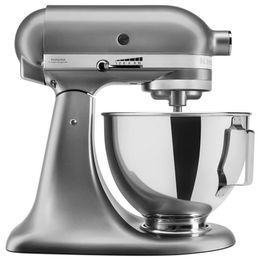 KitchenAid Multi-K&uuml;chenmaschine Artisan 5Ksm95Ps, Silber, Metall, 4,3 L, rutschfeste Stellf&uuml;&szlig;e, herausnehmbarer Beh&auml;lter, Planetengetriebe, K&uuml;chenger&auml;te, K&uuml;chenmaschinen