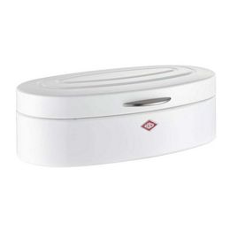 Wesco Brotkasten Elly Classic Line, Wei&szlig;, Metall, oval, 26x41.5x14 cm, Gr&uuml;ner Punkt, nachhaltig, K&uuml;chenzubeh&ouml;r, Brotk&auml;sten & -K&ouml;rbe