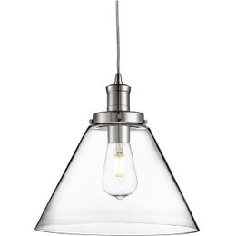 Searchlight Pendelleuchte "Pyramid-Pendelleuchte - Metall & Glas", H: 28cm, 1 Stk.chromfarben, klar, Esszimmer, Leuchten