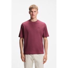 BOSS Orange Herren T-Shirtmedium rot618, Gr. XL, unifarben, Single Jersey, Obermaterial: 100% Baumwolle, Shirts, Rundhalsausschnitt, Relaxed Fit,