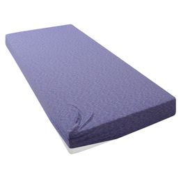 Spannbettlaken OTTO HOME, B:160cm L:200cm, blau, Jersey, Obermaterial: 50% Baumwolle, 50% Polyester, Bettlaken, "Strawberry in uni oder bunten