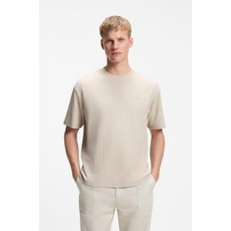 BOSS Orange Herren T-Shirtlight beige271, Gr. M, unifarben, Single Jersey, Obermaterial: 100% Baumwolle, Shirts, Rundhalsausschnitt, Relaxed Fit,