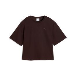 Puma Damen T-Shirt "ESS ELEVATED RELAXED TEE"chocolate fondue, Gr. M, unifarben, Web, Obermaterial: 66% Baumwolle, 32% Polyester, 2% Elasthan,