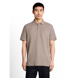Tom Tailor Herren Poloshirtdriftwood taupe, Gr. XL, unifarben, Piqu&eacute;, Obermaterial: 60% Baumwolle, 40% Polyester, Shirts, Sommer-Poloshirt mit