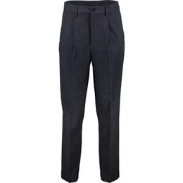 Junk De Luxe Herren Stoffhose "Stoffhose Wide Fit"schwarz mel, Gr. M, meliert, Obermaterial: 56% Polyester, 40% Wolle, 4% Elasthan. Futter: 55%