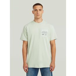 G-Star Raw G-STAR Herren T-Shirt "Applique Graphic T-Shirt", beige, Gr. XXL, Obermaterial: 100% Baumwolle, Shirts