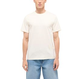 Mustang Herren Kurzarmshirt "Herren Style Austin"sanftes wei&szlig;, Gr. XL, Jersey, 100% Baumwolle, Shirts