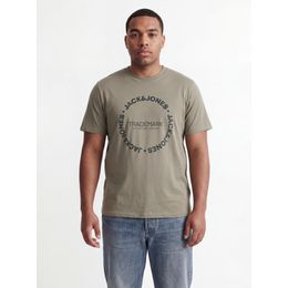 Jack & Jones PlusSize Herren T-Shirt "JJBENSON TEE SS CREW NECK PLS"vetiver, Gr. 6XL, JACK & JONES PLUSSIZE, bedruckt, Jersey, Obermaterial: 100% Baumwolle, Shirts,