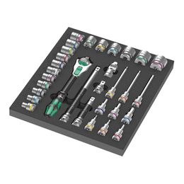 Wera 9722 Schaumstoffeinlage 8000 C Zyklop 1/2" Knarre Set 1, 31-teilig (05150112001)