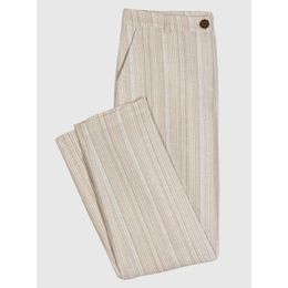 CR&Eacute;ATION L Damen Webhose mit Jacquard-Muster champagner-sesam-gestreift Gr&ouml;&szlig;e 21