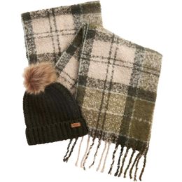 Barbour Set Saltburn Beanie und Schal Ancient Loden (Gr&ouml;&szlig;e: )