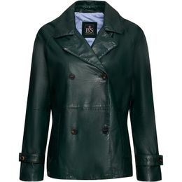 Brigitte von Sch&ouml;nfels Brigitte von Sch&ouml;nfels Nappalederjacke Caban-Style Gr&uuml;n (Gr&ouml;&szlig;e: 46)