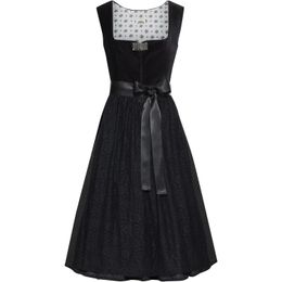 Almsach Midi-Samtdirndl Schwarz (Gr&ouml;&szlig;e: 38)