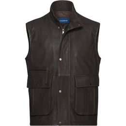 Highmoor Outdoor-Lederweste Dunkelbraun (Gr&ouml;&szlig;e: 56)
