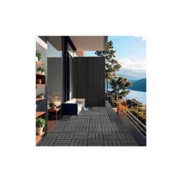 Home Deluxe WPC Klickfliesen BAVARO - 6m&sup2; Dunkelbraun