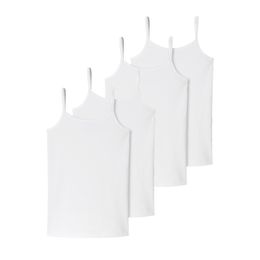 Schiesser M&auml;dchen Spaghettitop 95/5 Organic Cotton 4er Pack