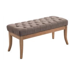 CLP Sitzbank Ramses mit hochwertiger Polsterung und Stoffbezug I Bank mit antik-hellen Holzbeinen I Holzbank mit einer Sitzh&ouml;he von: 46 cm