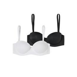 Schiesser Damen B&uuml;gel-BH Bandeau mit Schale - Unique Micro 2er Pack