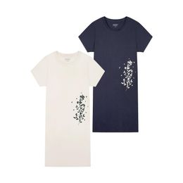 uncover by Schiesser Damen Nachthemd Nightwear - kurzarm 2er Pack