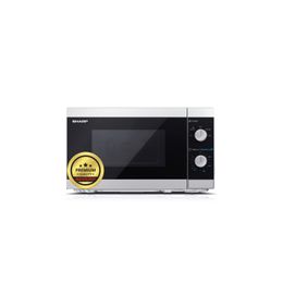 Sharp YC-MS01E-S &ndash; 20 Liter Mikrowelle (manuell steuerbar, 800W Mikrowelle mit Drehregler, 5 Leistungsstufen) - silber