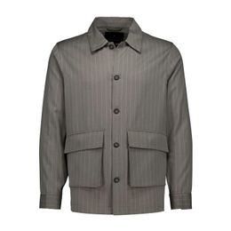 Junk De Luxe Herren Outdoorhemd "Hemdjacke Modern Fit", grau, Gr. M, Obermaterial: 70% Polyester, 28% Viskose, 2% Elasthan, Hemden