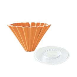 Origami Handfilter Dripper Set mit Halter, oranger Filter mit Halter aus Kunststoff