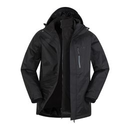 Mountain Warehouse - "Bracken Extreme" Jacke, wasserfest 3 in 1 f&uuml;r Herren (Schwarz)