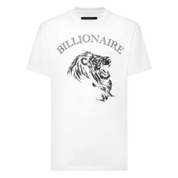 Embroidered Round Neck T-Shirt Lion