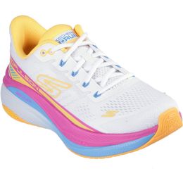 Skechers Performance Max Cushioning Propulsion Textile Damen Sneaker In Wei&szlig;/Orange