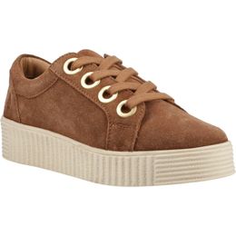 Hush Puppies Tamsin Wildleder Damen Sneakers in Tan