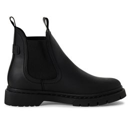 Tamaris Damen Klassische Chelsea-Stiefeletten aus schwarzem Leder