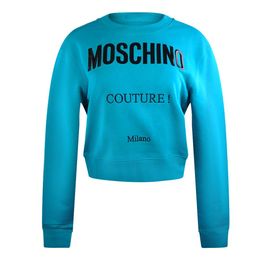 T&uuml;rkisblaues Sweatshirt Mit Moschino Couture-logo