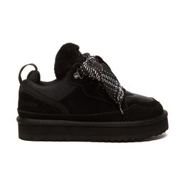 EVER AU Australien Damen Marmorierte Schn&uuml;r-Plateau-Sneaker-Stiefel