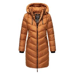 Marikoo Damen Winter Steppjacke &ndash; Armasa, lang mit Kapuze & Teddyfell