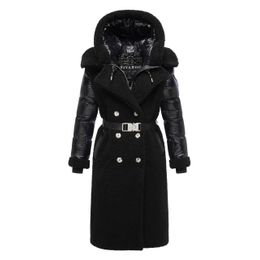 Navahoo Damen Teddymantel Kuscheltraum mit 2-in-1 Stepp-Innenteil