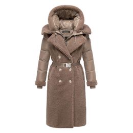 Navahoo Damen Teddymantel Kuscheltraum mit 2-in-1 Stepp-Innenteil