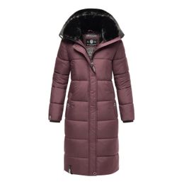 Marikoo Damen Winterjacke &ndash; Lange Steppjacke mit abnehmbarer Kapuze