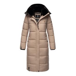 Marikoo Damen Winterjacke &ndash; Lange Steppjacke mit abnehmbarer Kapuze