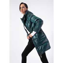 Wittchen Damen Daunenmantel aus gr&uuml;nem Nylon mit Kapuze