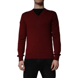 Dolce & Gabbana Merino-Wolle V-Ausschnitt Pullover