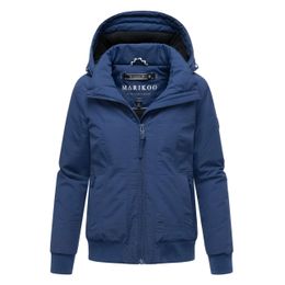 Marikoo Damen Winterjacke Mooni 16 im sportlichen Bomber-Stil mit Kapuze