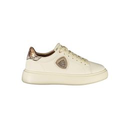 Blauer Beiger Polyurethan Damensneaker
