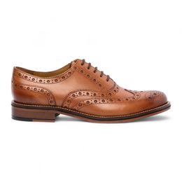 Chapman & Moore Herren-Brogue-Schuhe aus hellbraunem Leder, Oxford-Stil, f&uuml;rs B&uuml;ro