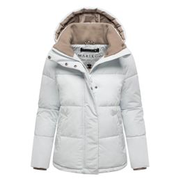 Marikoo Damen Steppjacke Omariaa mit Colorblocking & abnehmbarer Kapuze