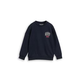 Tom Tailor Jungen Oversize Sweatshirt mit R&uuml;ckenprint, blau, Uni, Gr. 92/98