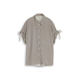 Tom Tailor Damen Loose Fit Bluse mit Schleifen, wei&szlig;, Gepunktet, Gr. 38