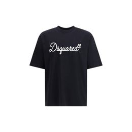 Dsquared2 Dsquared&sup2; Schwarzes Baumwoll-T-Shirt